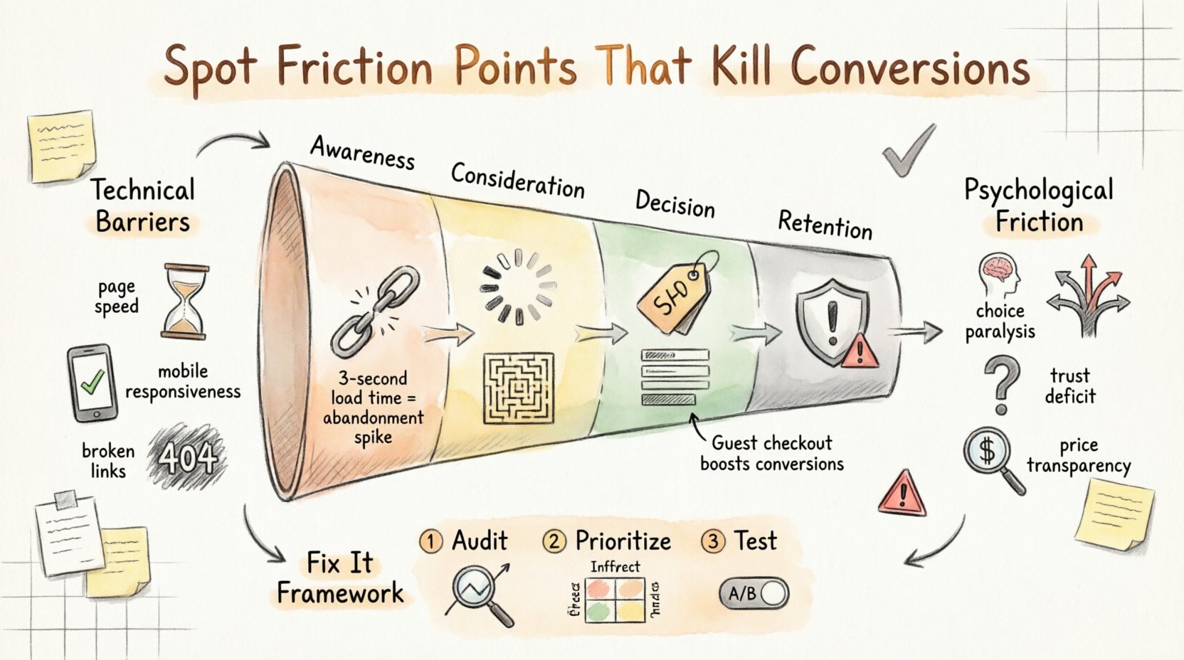 Repérez les points de friction qui tuent les conversions | Guide UX